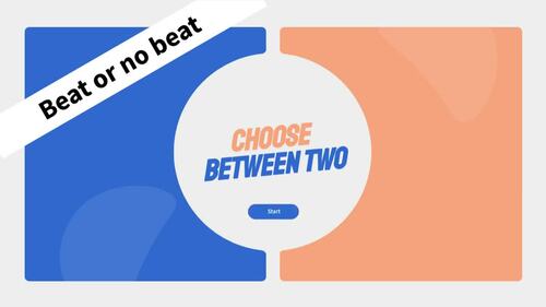 Beat vs. No Beat Virtual/Online Game- 30 questions- by Ervins Music Room