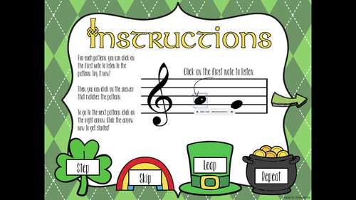 Step, Skip, Leap, Repeat – Music Game for Google Slides [ST. PATRICK'S DAY]
