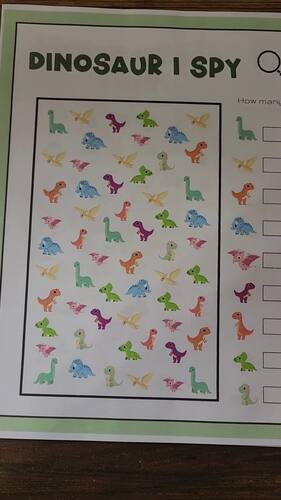 Dinosaur I Spy Worksheets | Dinosaur Seek and Find Printable Activity ...