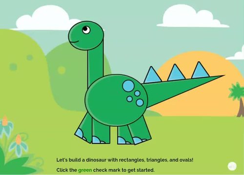 2D Shapes: Build A Dinosaur - Boom Cards Activity by SillyODesign