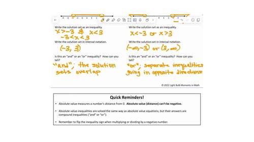 Solving Absolute Value Inequalities Guided Notes Practice Worksheet ...