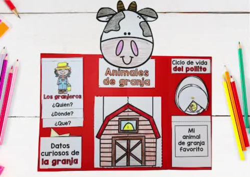 Animales de Granja | Farm Animals Activities in Spanish by Ms Herraiz