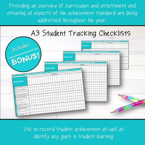 V9 Australian ENGLISH ACHIEVEMENT STANDARD CHECKLISTS Bundle Pack - YRS ...