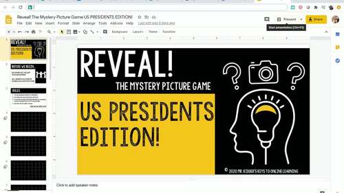 PRESIDENTS' DAY EDITION of Reveal! The Mystery Picture Game | TPT