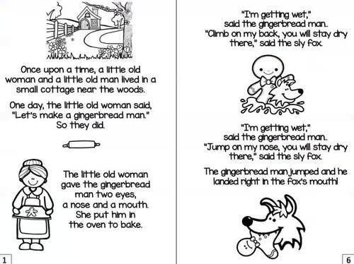 Folktales THE GINGERBREAD MAN Retelling Sequencing & Story Elements