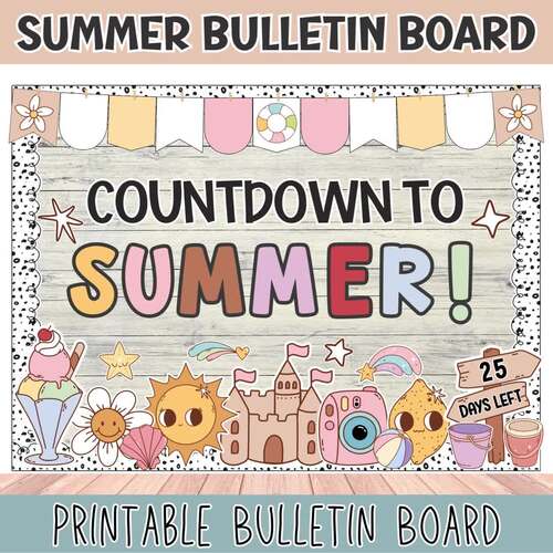 Countdown to Summer Bulletin Board Kit | End of Year Classroom Decor