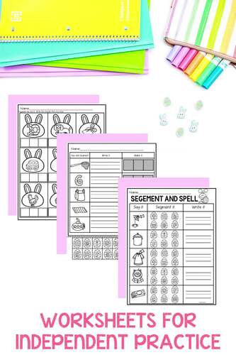 Easter CVC Words Print and Digital Google Slides™ by Melissa Moran