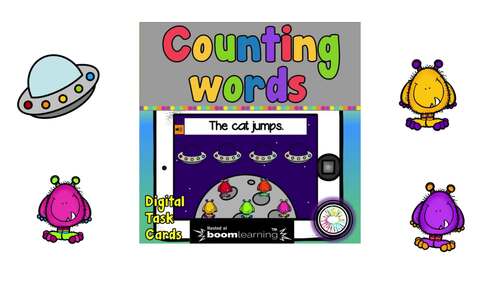Phonological Awareness - Counting Words Digital Task Cards | Boom Cards™