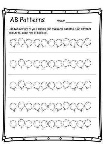 Patterns for Kindergarten or Grade 1 by Lovin' Kindergarten | TpT