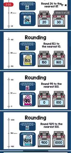 3rd Grade Rounding Google Slides Activity / Digital Review Game | TPT