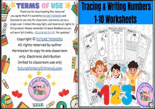 Preschool Math Worksheets-Number Tracing- Addition -Writing Numbers 1 ...