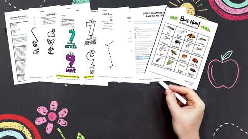 2 & 3 Year Old Lesson Plan and Activity Sheets WeeK 33 (Y, y, Z, z, 7 ...