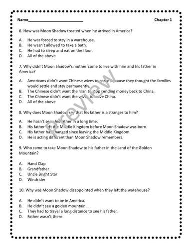 Dragonwings Multiple Choice Questions Distance Learning by Lit With Laura