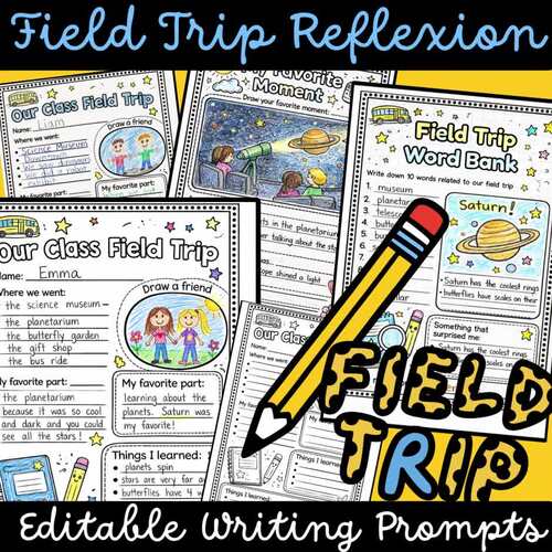 Field Trip Reflection Worksheet | Field Trip Activities Writing End of ...