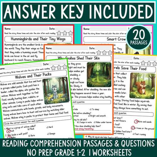 Animals Habitats Reading Comprehension Passages and Questions Science ...