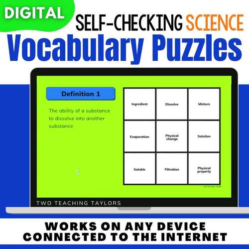 Formation of Sedimentary Rocks Vocabulary | Self Checking Digital Puzzle