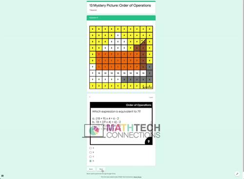 Multi-Digit Multiplication, Long Division, Order of Operations Color by ...