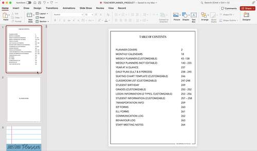 Customizable Printable Teacher Planner 2025-2026 | UPDATED YEARLY