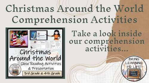 Christmas Around the World Close Reading Comprehension Activities 3rd ...