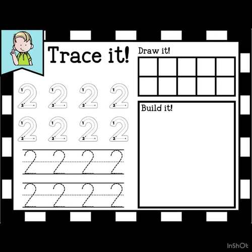 Math Center Mats: Trace, Count & Build Numbers 0-20 | Hands-On Number ...