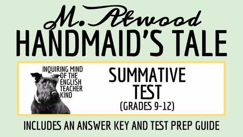 The Handmaid's Tale Test, Answer Key, Study Guide, and Essay Scoring Rubric