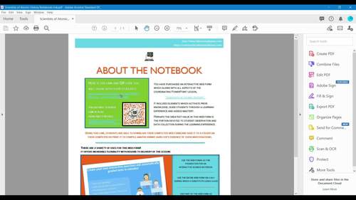 Digital Interactive Notebook for Learning Atomic Theory Scientists