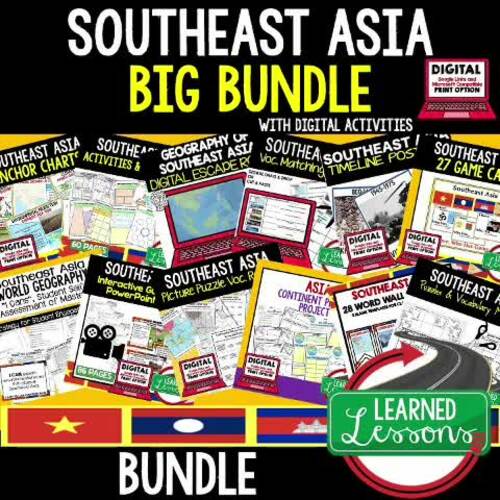Asia BUNDLE (World Geography Bundle) by Learned Lessons LLC | TPT