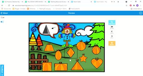 BOOM CARDS FALL: Games for SHAPES identification | Digital Math Game