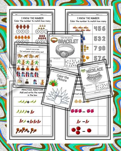 Black history month Math and Literacy Kindergarten No Prep Activity