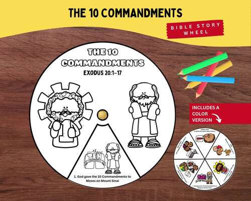10 Commandments Bible Story Printable | Moses and the Ten Commandments ...
