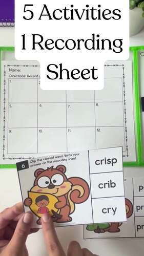 Beginning Blends Centers Phonics Activities & Literacy Stations 5 ...