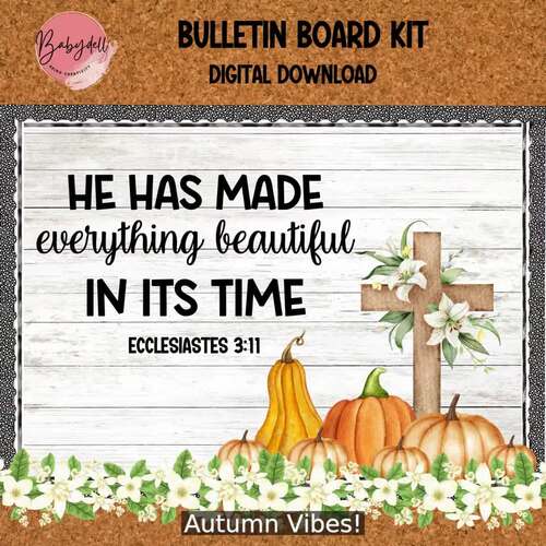 Christian Classroom Decor | Fall Bulletin Board for September ...