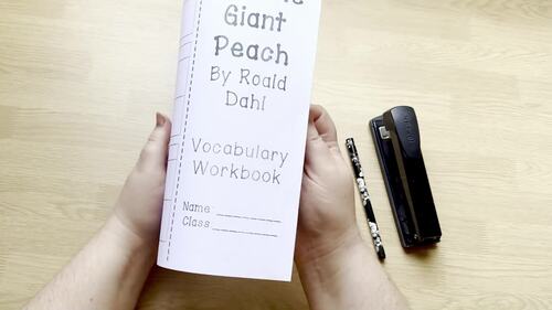 James and the Giant Peach by Roald Dahl - Vocabulary Booklet by Mace Made