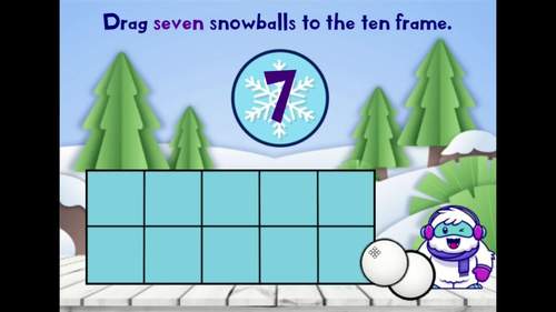 Building Ten Frames to 20 Math Winter Boom Cards™ & One-to-one ...