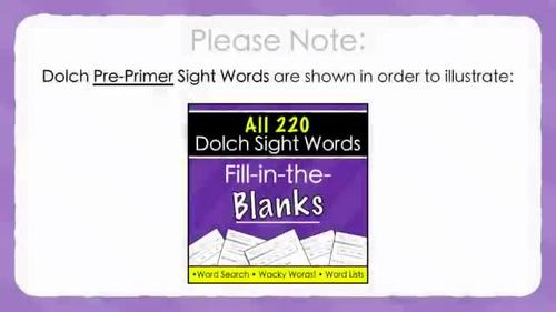 BUNDLE All Dolch Sight Words - Fill-in-the-Blanks Worksheets and Games