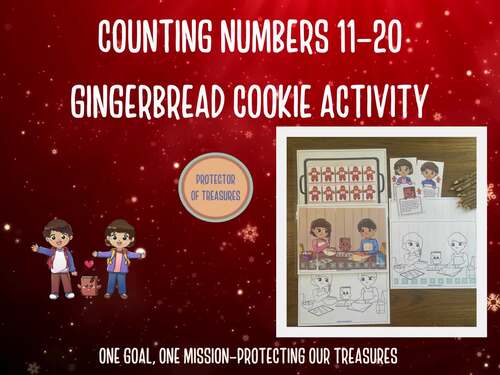 Gingerbread Bakery Counting to 20 | Christmas Math Activities with Coloring