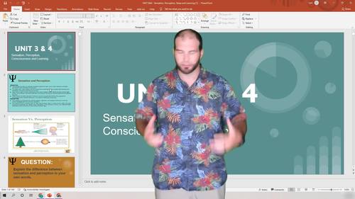 AP Psychology - Unit 3&4 - Sensation, Perception, Sleep, Learning ...