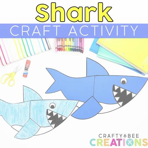 Shark Craft Ocean Animals Habitat Activities Bulletin Board End of the ...