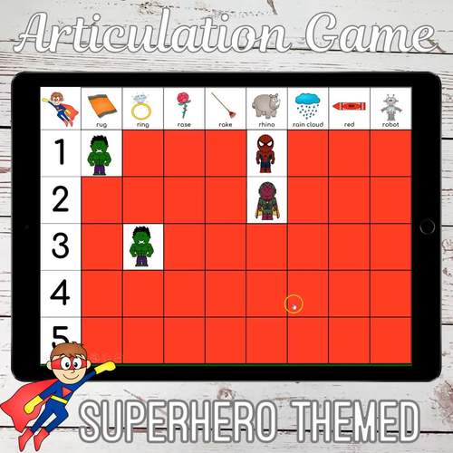 V Articulation No Print No Prep Superhero Themed PowerPoint Game