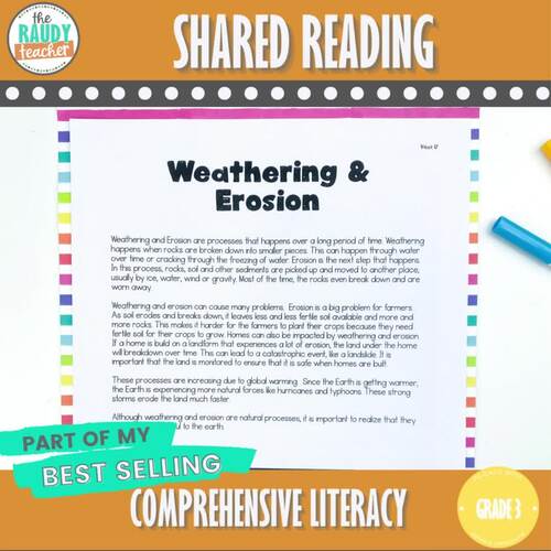 Shared Reading Passage & Lessons - Ontario Gr 3 Science - Weathering ...