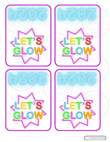 Glow Day Treat Topper: TEST PREP or End of Year Celebration | TPT
