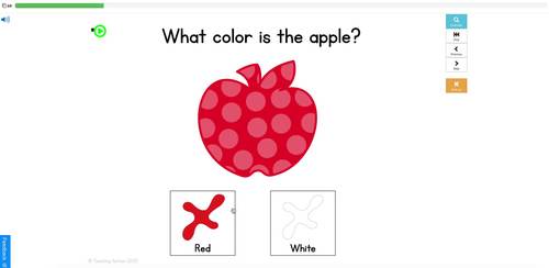 Matching Colors Apple Activities | Math Boom Cards by Teaching Autism