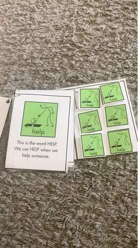 HELP AAC Visuals | Functional Communication Mini Book by Lenidrik Studios