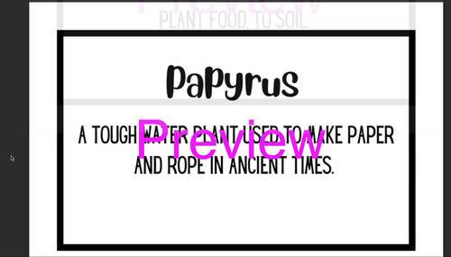 Ancient Egypt Vocabulary Cards (Printable & Digital Version Included)