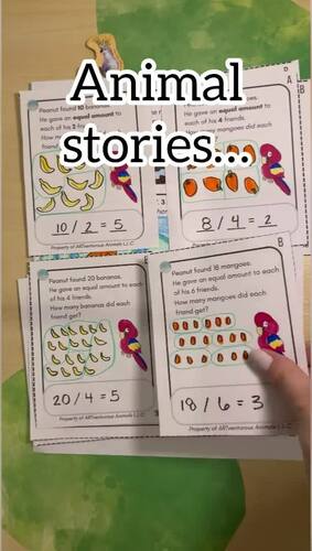 Arithmetic Story Problems - 40 Amazonian Animal Activities with Art