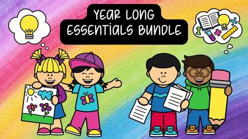 Year Round Morning Work Bundle Worksheets PreK Kindergarten First Grade ...
