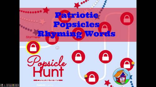 Patriotic Popsicles Theme Rhyming Words Game for Google Slides™ | TPT