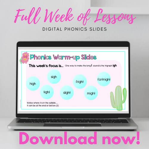 Year One Synthetic Phonics Session Slides igh trigraph | TPT