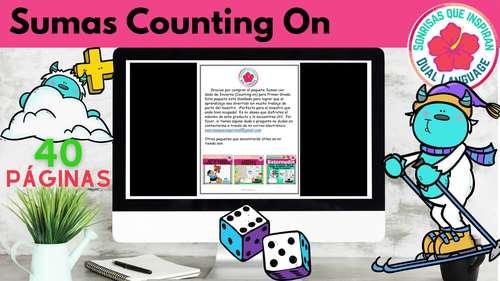 Sumas de Invierno Addition Counting On Winter | TPT