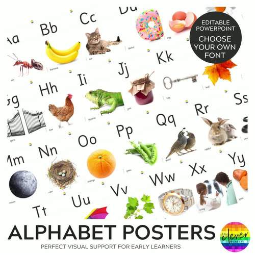Alphabet Posters with Real Life Photos - Editable by classroomHQ